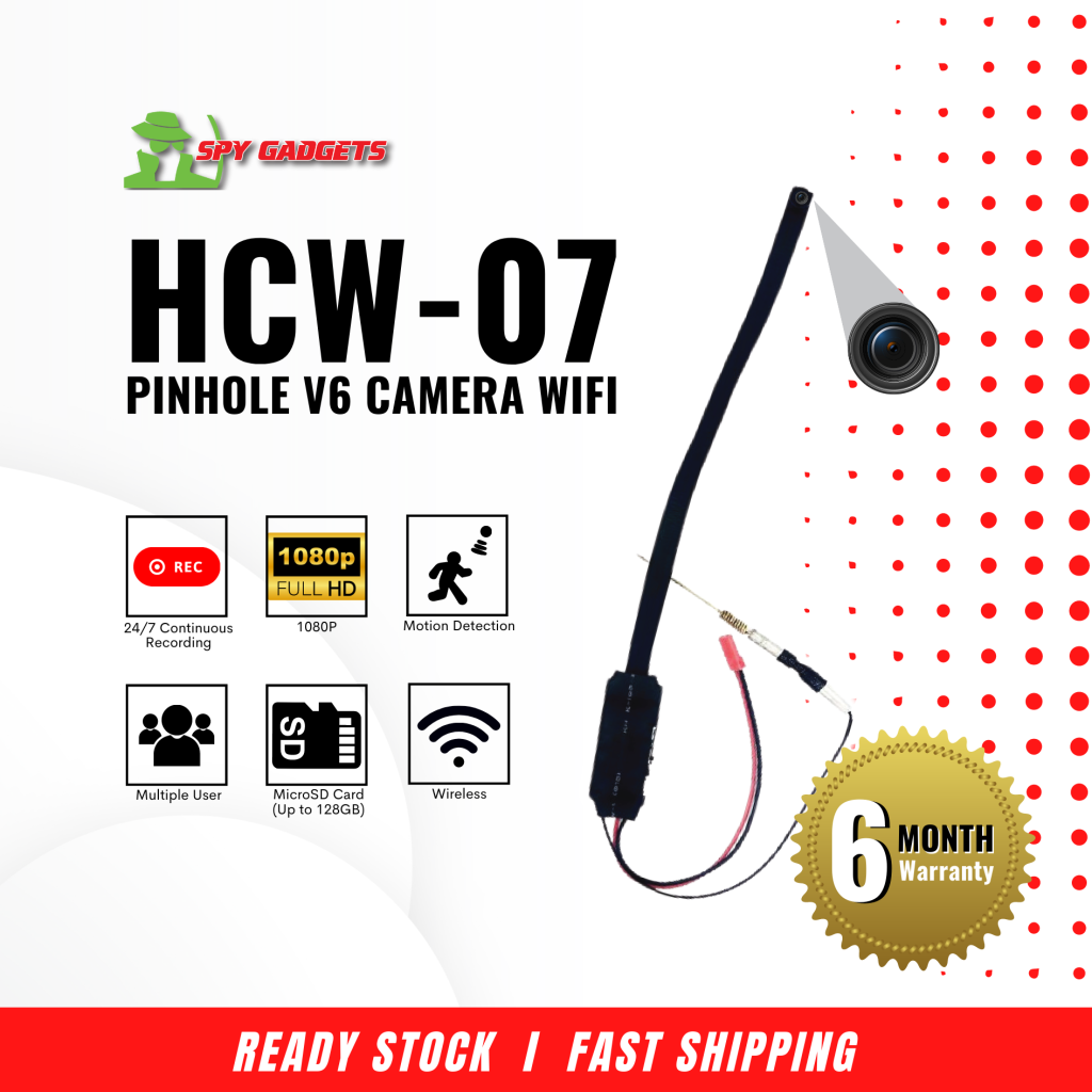 HCW-07 – PINHOLE CAMERA FULL HD V6 WIFI - Spygadgets