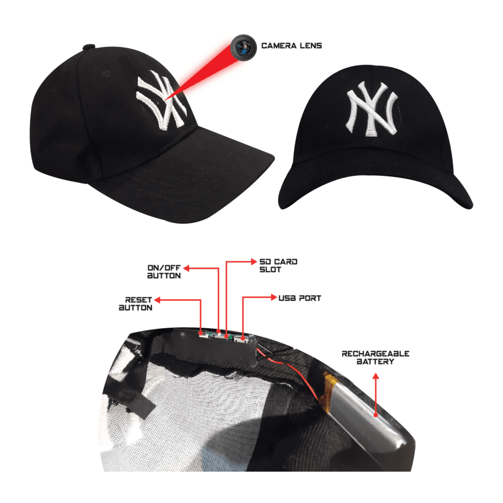 CAP WIFI CAMERA FULL HD, HIGH RESOLUTION - Spygadgets