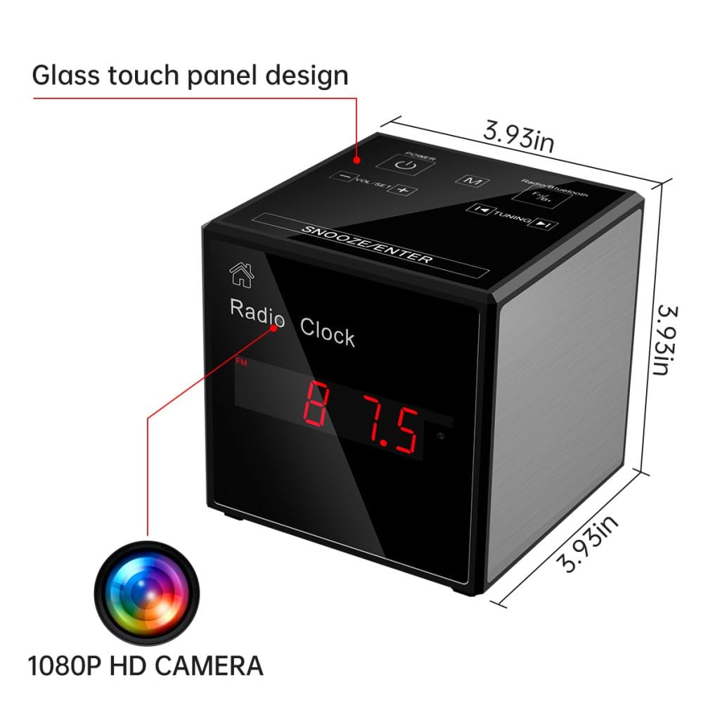 HCW-22 – HI-TECH RADIO CLOCK WIFI CAMERA - Spygadgets